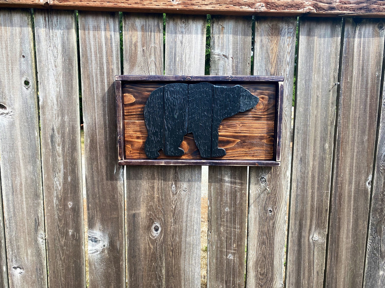 Reclaimed Wood Bear Wall Hanging: Rustic Hand Carved Decor - Etsy
