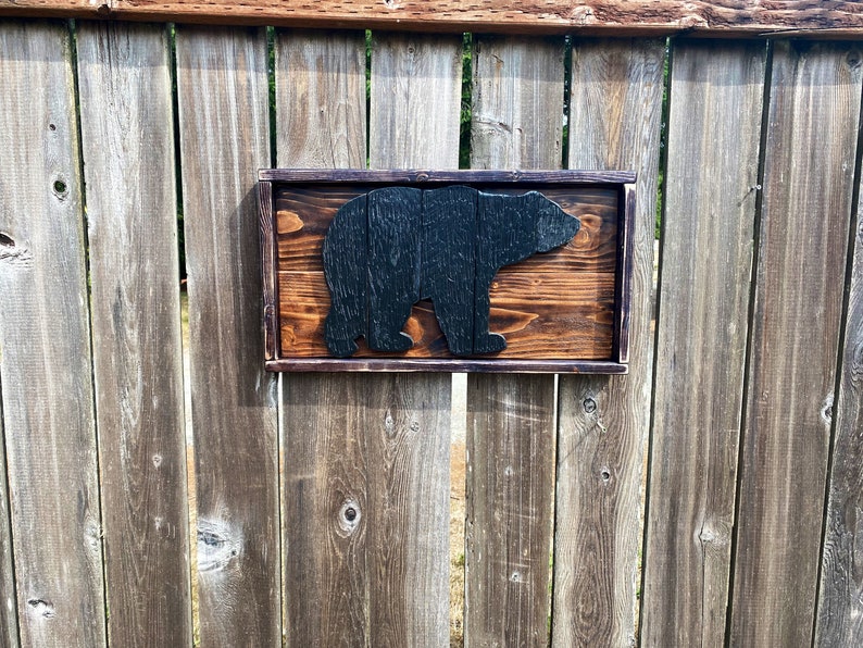 Reclaimed Wood Bear Wall Hanging. Bear Decor Bear Art - Etsy