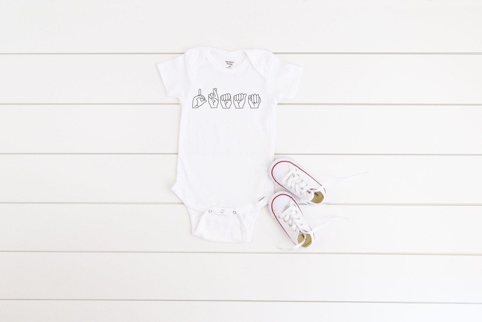 Sign Language Baby Onesie Custom Baby Name Baby Onesie Deaf & Hard of ...