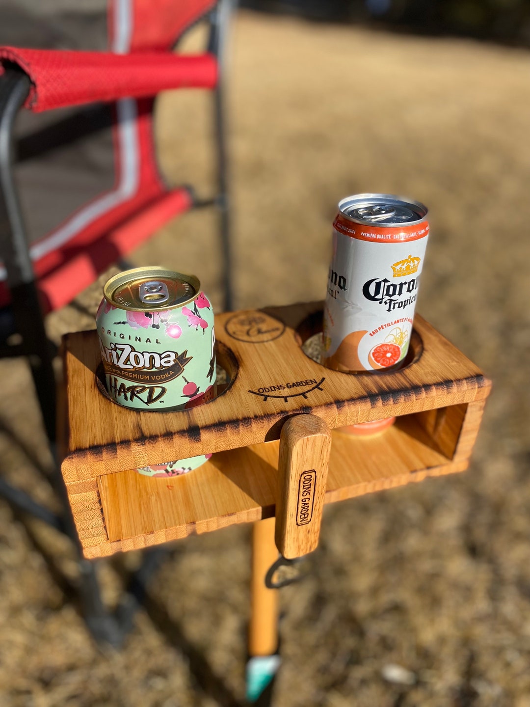 Mini Beverage Holder, Beer Table Portable, With Bottle Opener, Outdoor ...