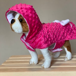 Fuchsia Pink Dog Coat, Fleece Lined, D-ring - Dog Jacket - Etsy