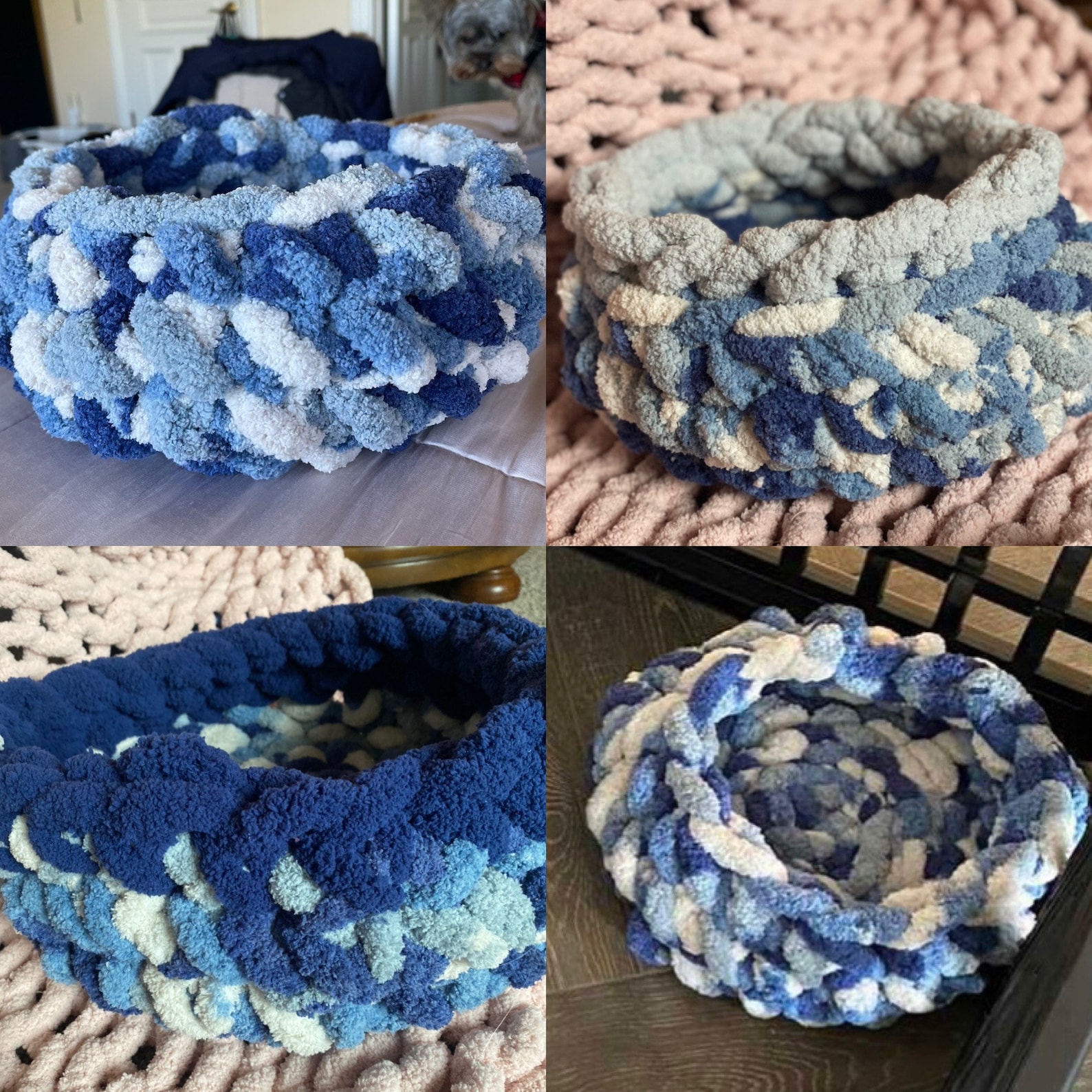 Cuddle Pod by Miss Sophie Bowtique Pet Bed Round Dog Cat | Etsy