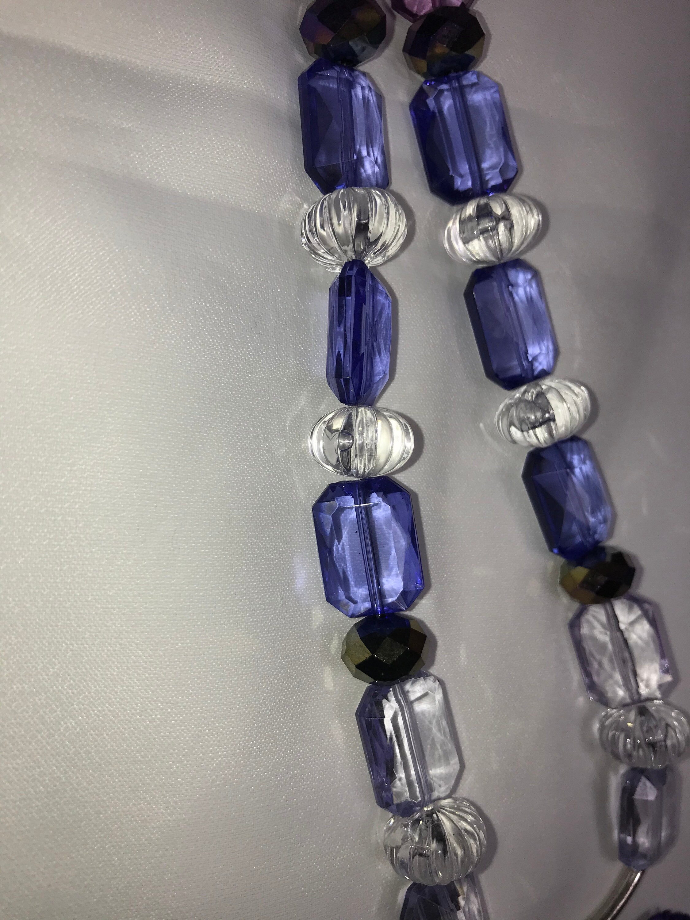 Fun plastic gem with purple shell pendant necklace | Etsy