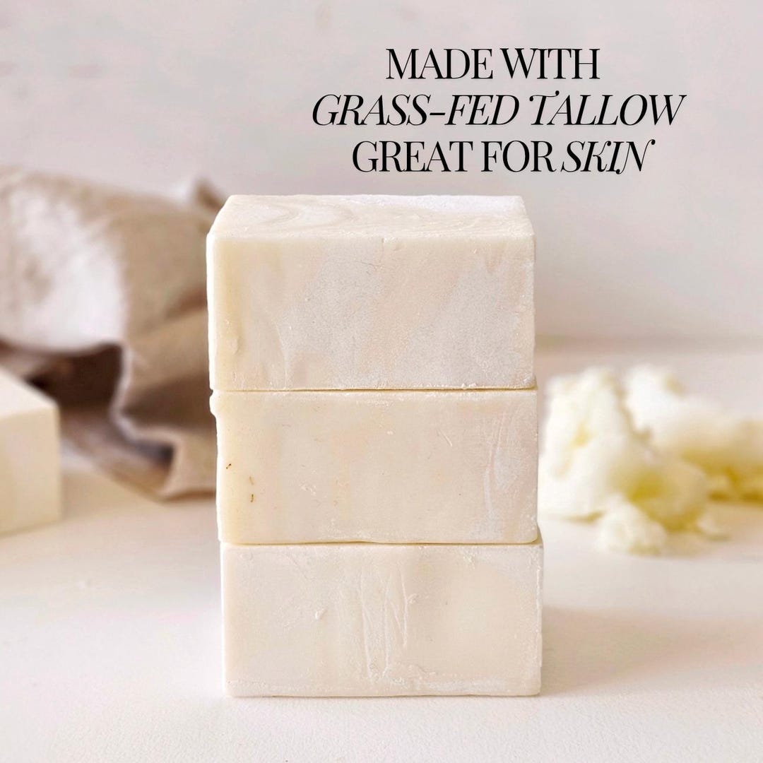 Grass Fed Tallow Soap for Dry Skin Soap for Eczema Soap for Sensitive ...