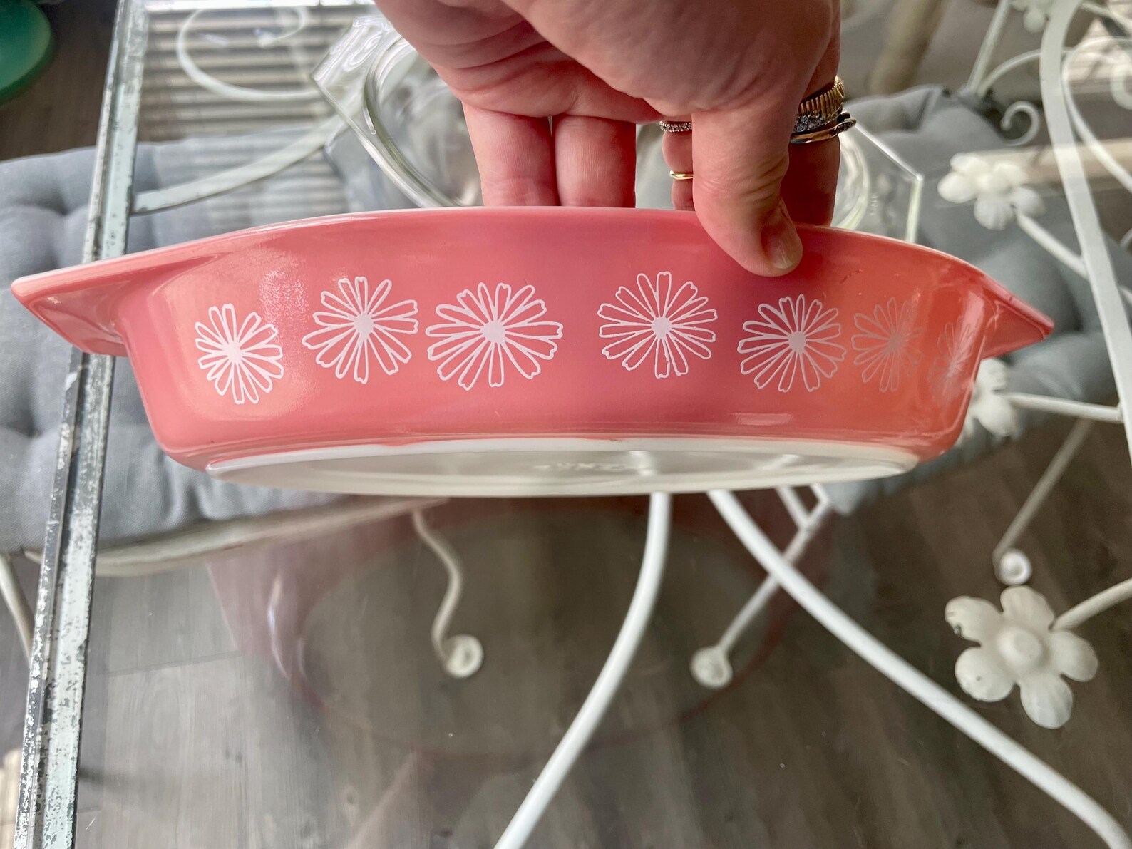 Vintage Pink Daisy PYREX Divided Dish With Lid - Etsy