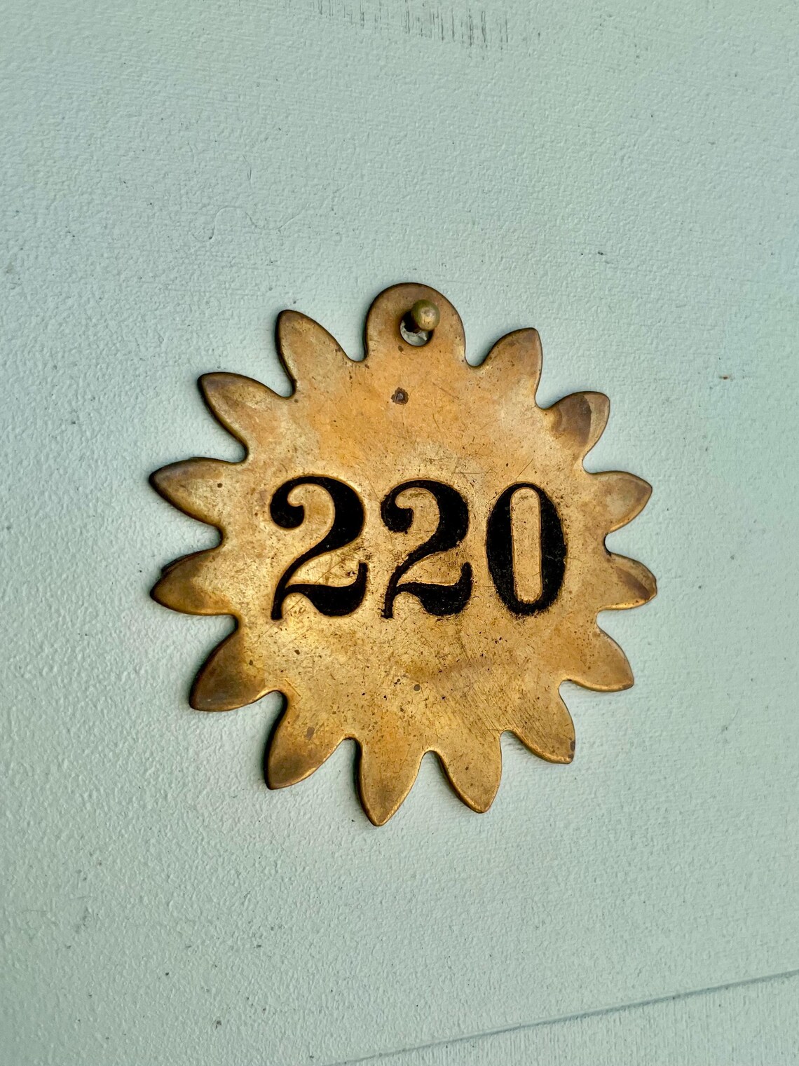 Vintage Brass Sun Star Hotel Key Fob Room Numbers - Etsy