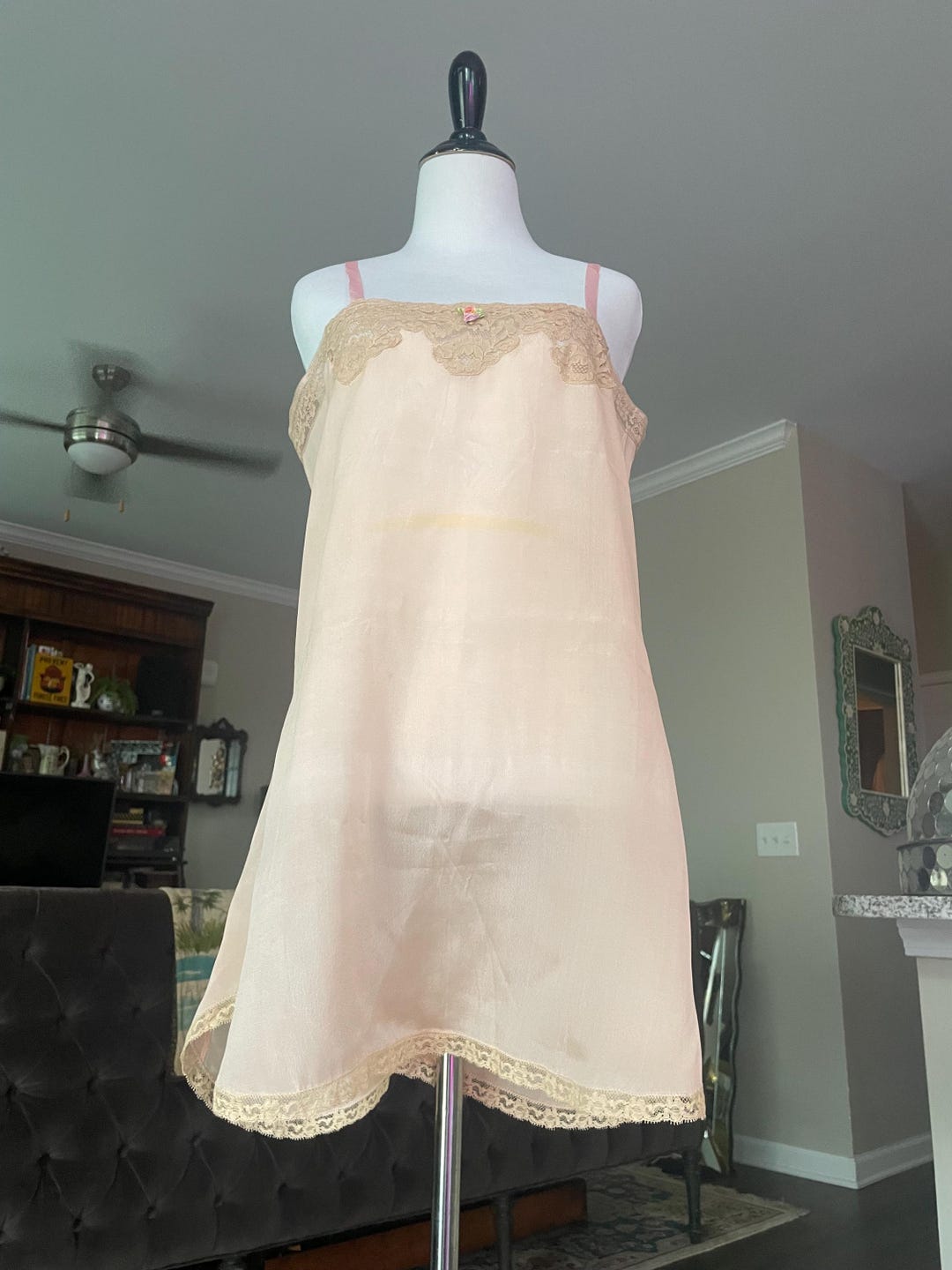 20s Flapper Step in Chemise Slip Silk Lingerie - Etsy