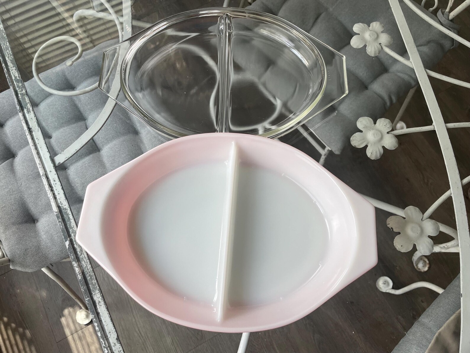 Vintage Pink Daisy PYREX Divided Dish With Lid - Etsy