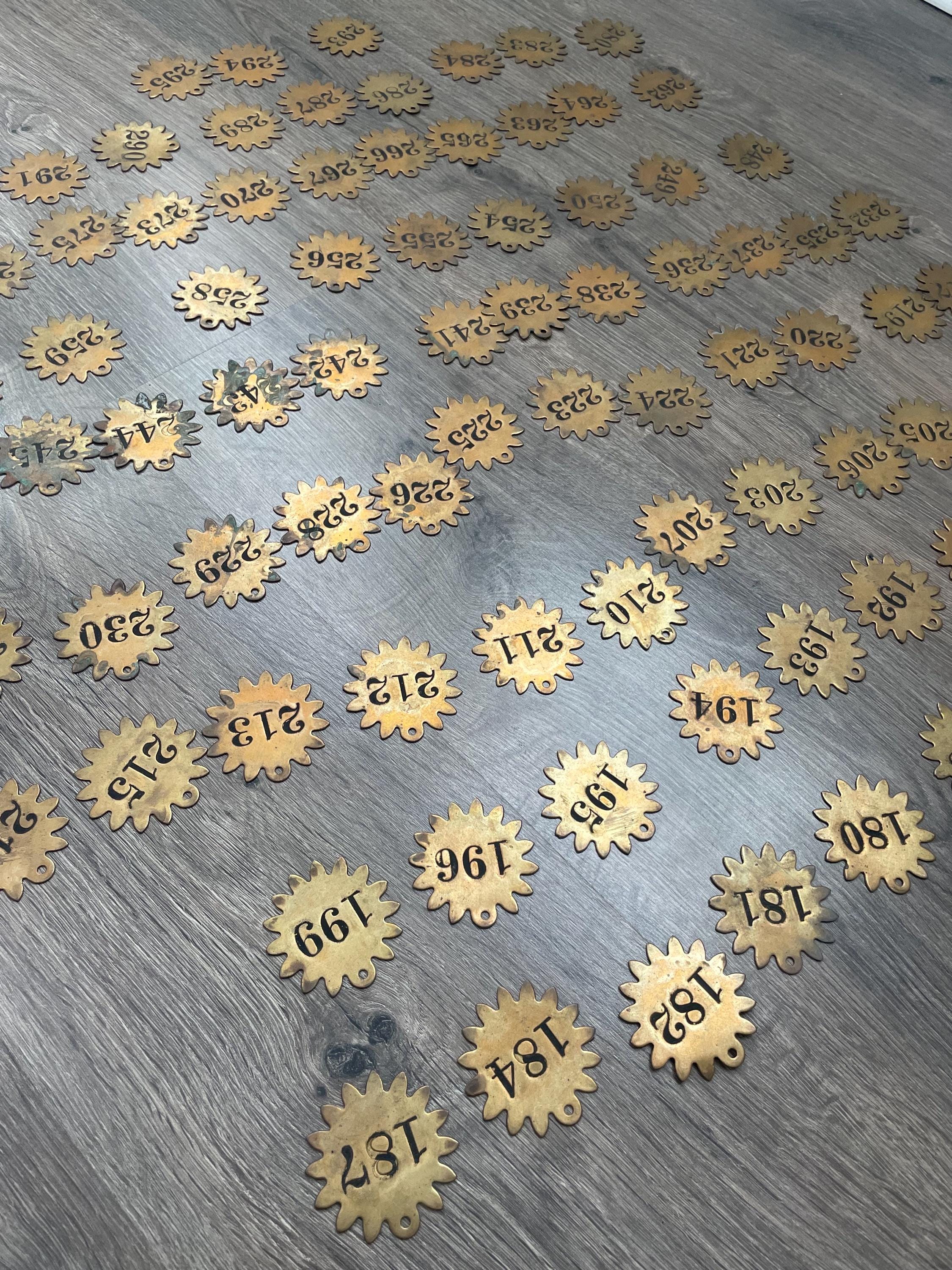 Vintage Brass Sun Star Hotel Key Fob Room Numbers - Etsy