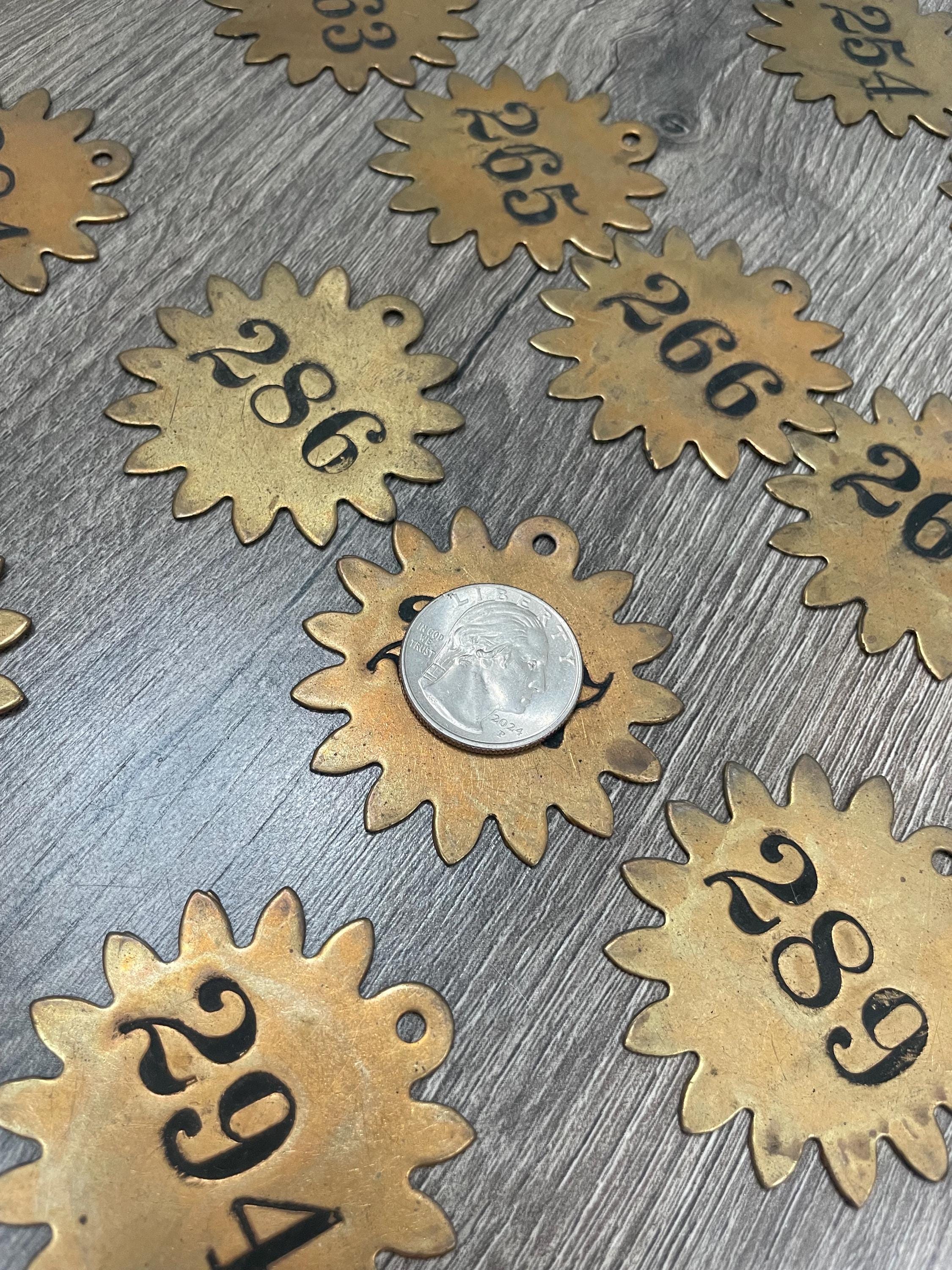 Vintage Brass Sun Star Hotel Key Fob Room Numbers - Etsy