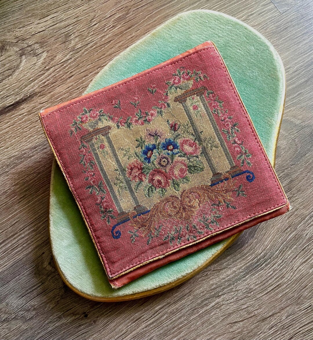 Vintage Floral Petit Point Needlepoint Purse - Etsy