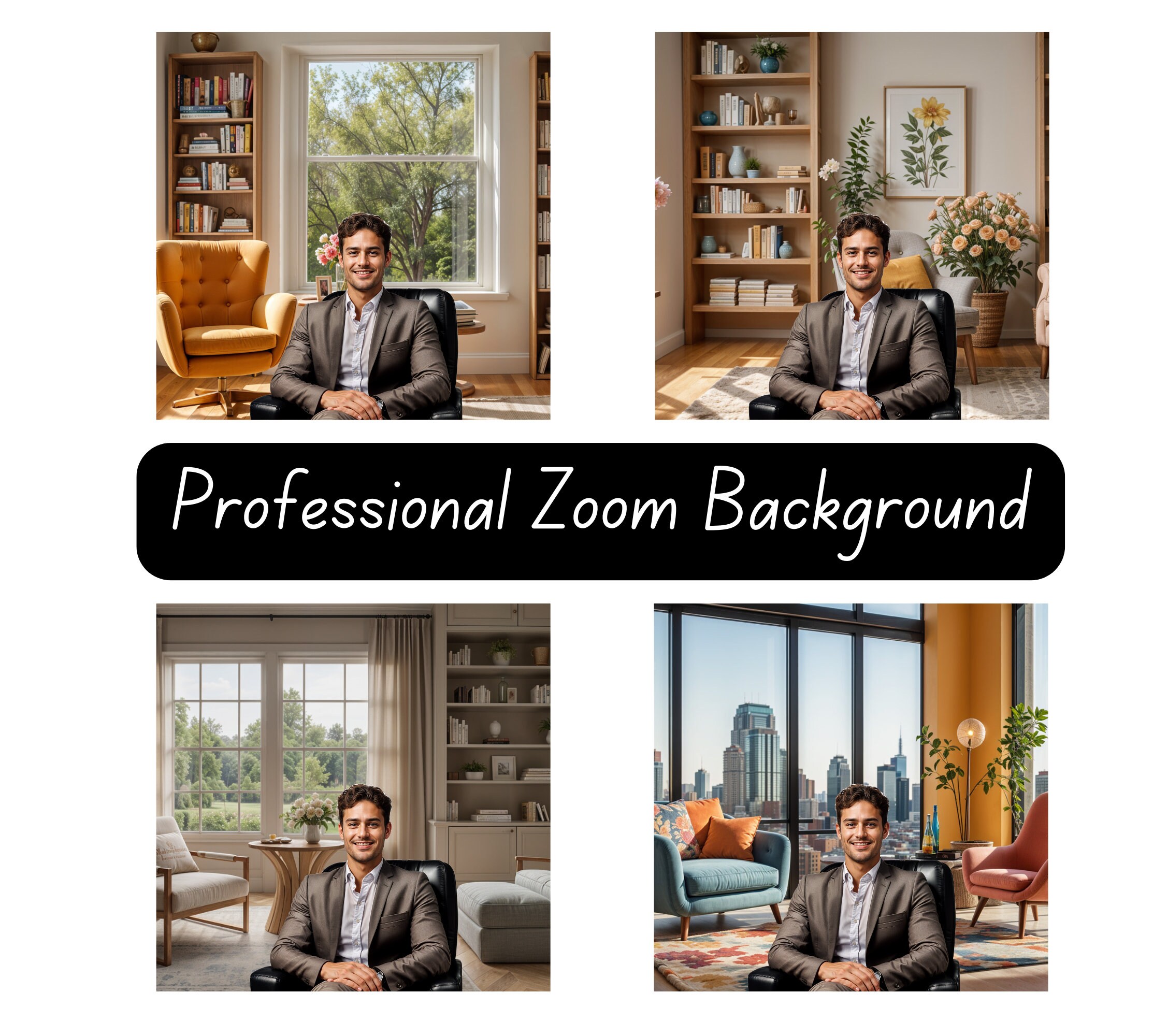 Professional Zoom Background for Interview 14 Office Backgrounds for ...