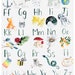 Illustrated Alphabet Poster, Alphabet Print, ABC Poster, Digital Print ...