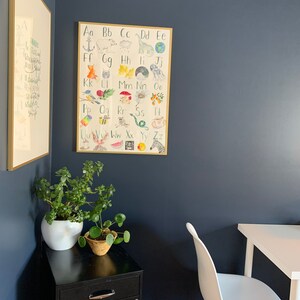 Illustrated Alphabet Poster, Alphabet Print, ABC Poster, Digital Print ...