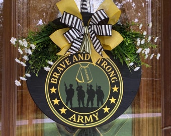 Army Front Door Wreath - Etsy