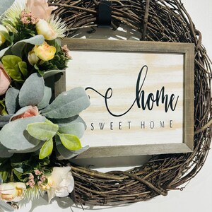 SALE!! Floral Grapevine Wreath | Home Sweet Home | Floral | All Seasons ...