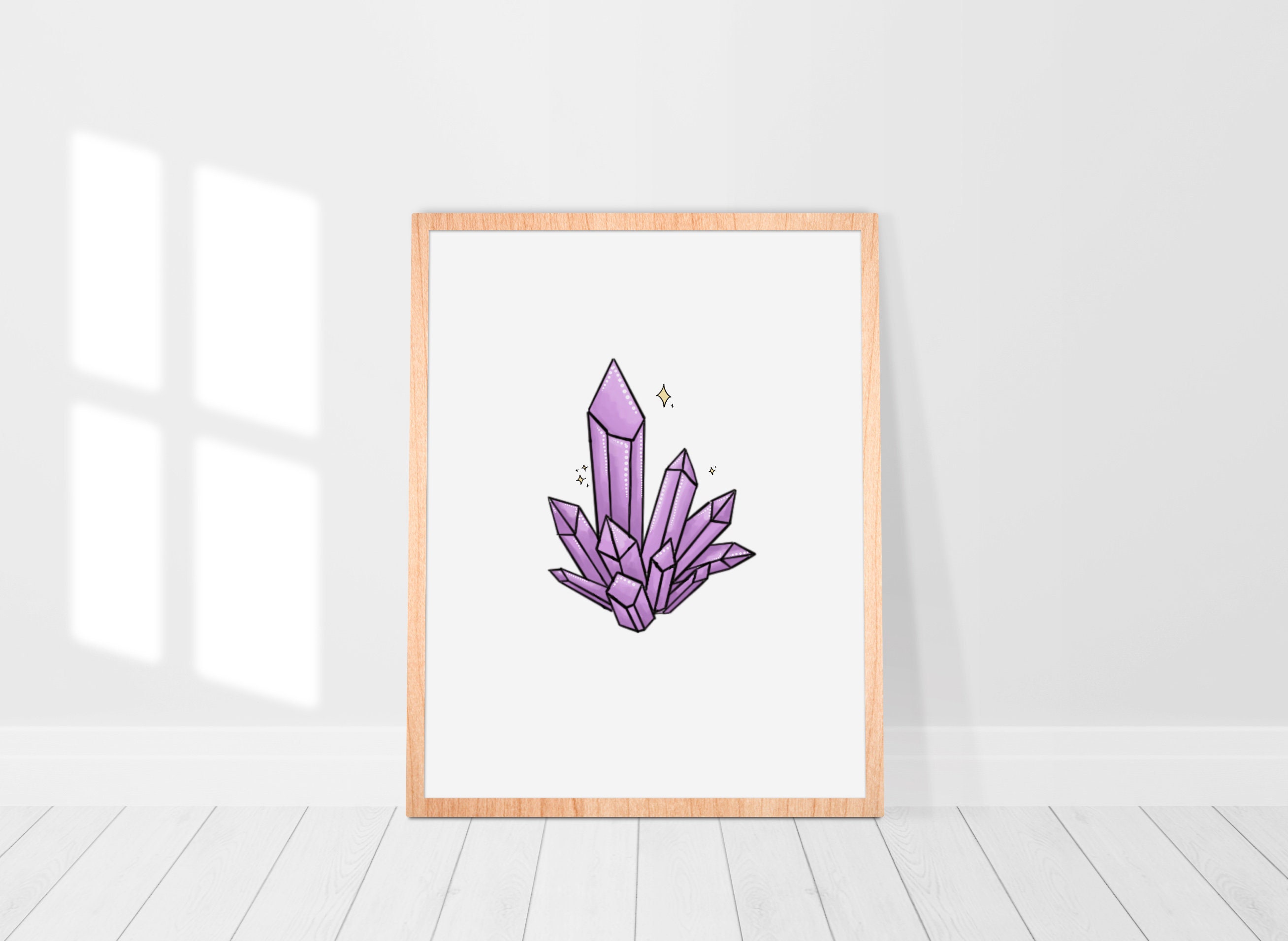 Amethyst Crystal Printable, Crystal Art, Crystal Print, Stone Printable ...