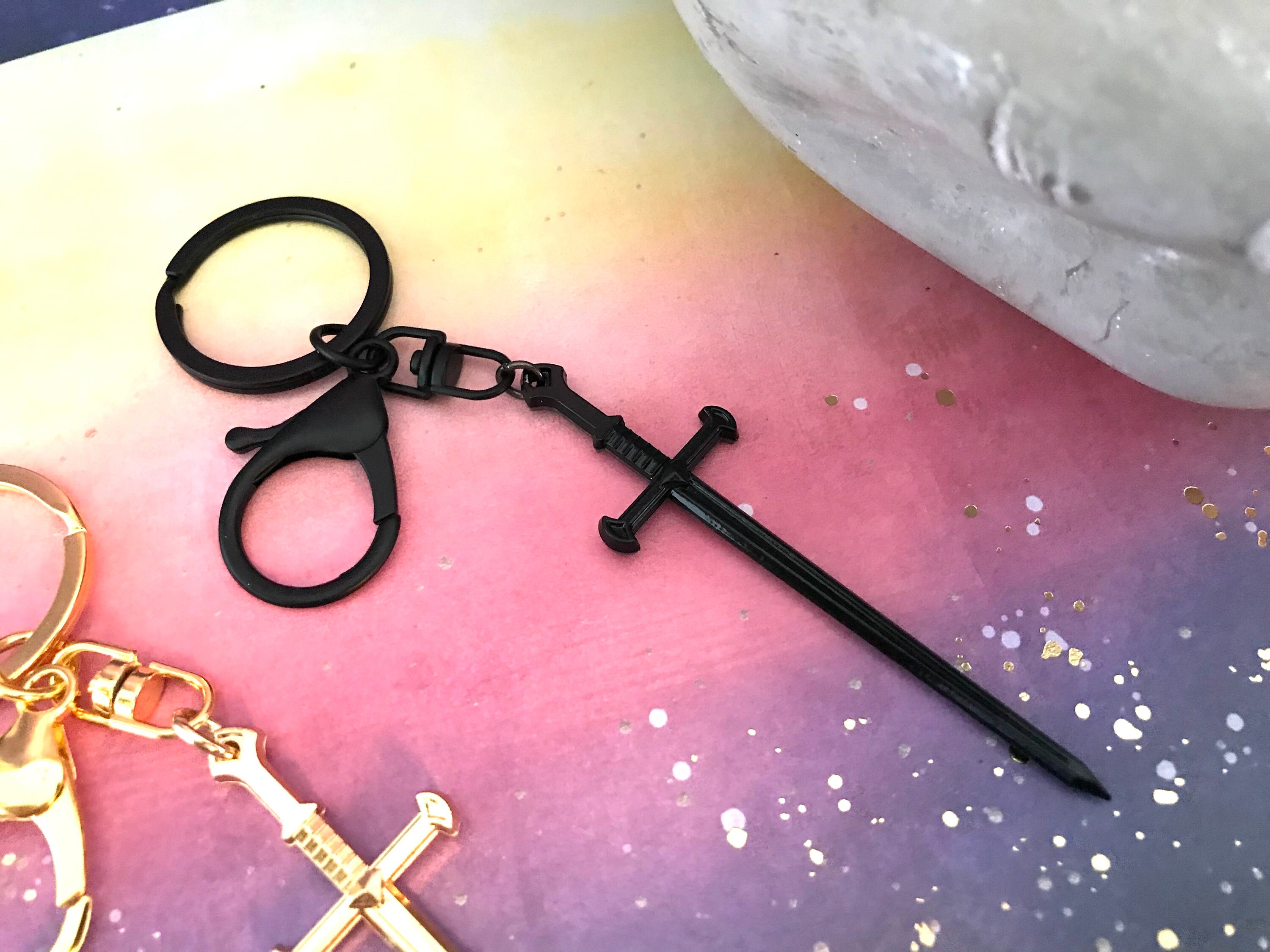 Andúril LOTR Sword Keychain gold Silver or Black - Etsy