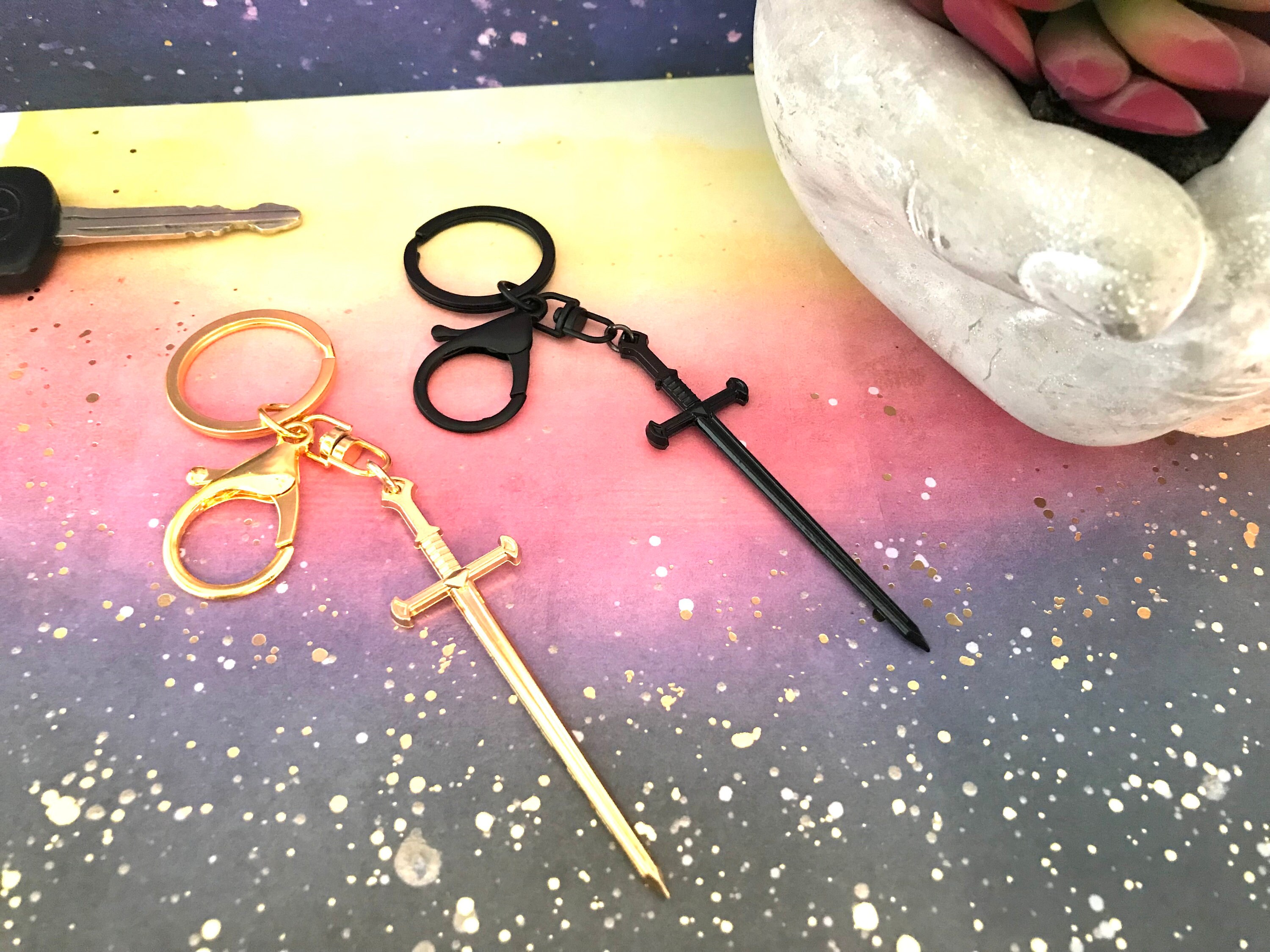 Andúril LOTR Sword Keychain gold Silver or Black - Etsy