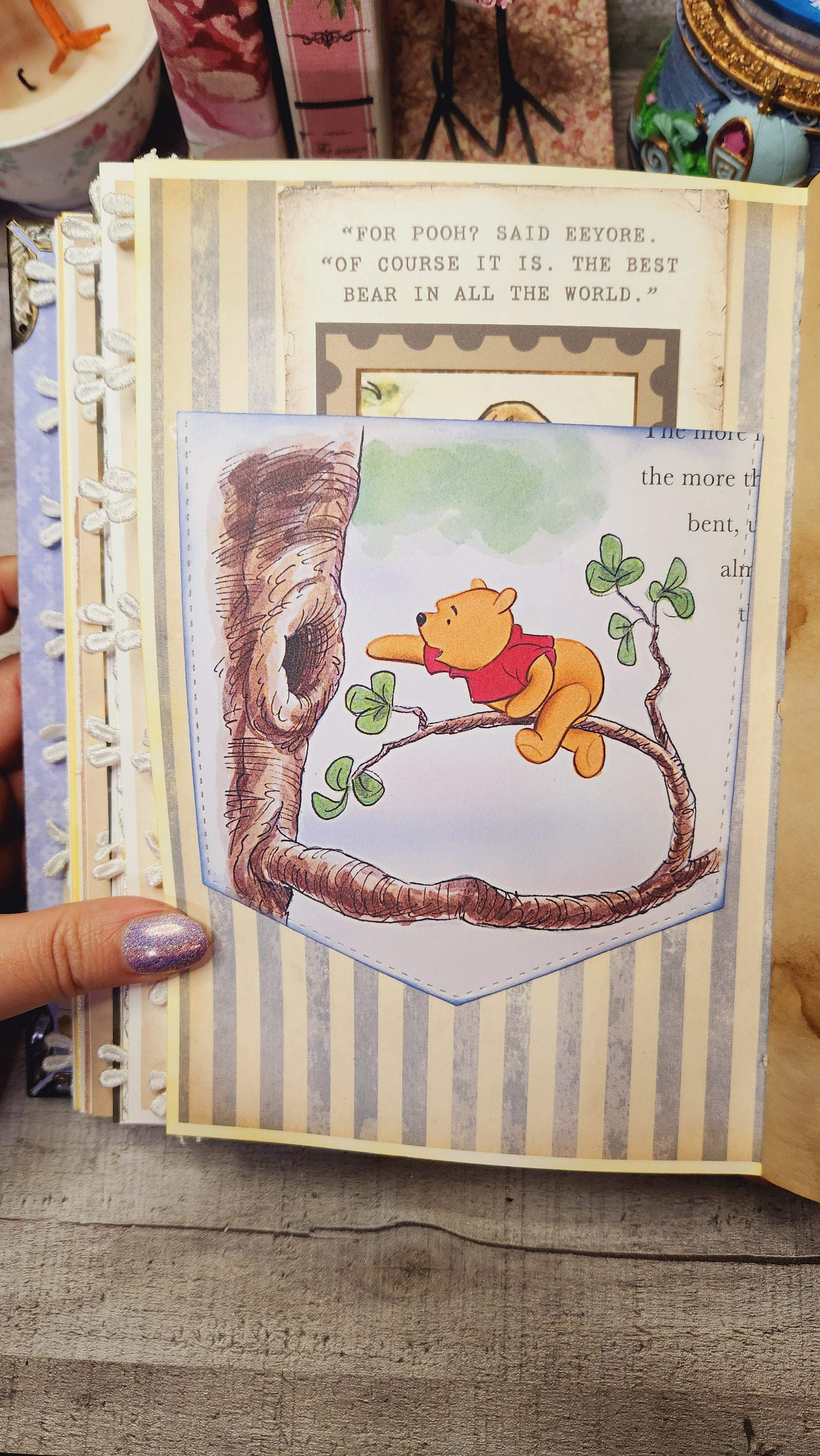 Handmade the Pooh Journal Filled With Lots of Pockets, Tags and Inserts ...