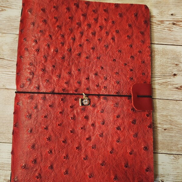 Red Leather Journal - Etsy