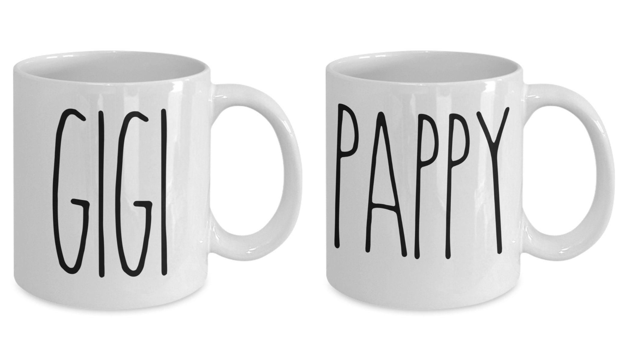 Gigi and Pappy Coffee Mug Set // Grandparent Gift From | Etsy