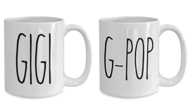 Gigi and G-pop Coffee Mug Set // Gift for Grandmother and | Etsy
