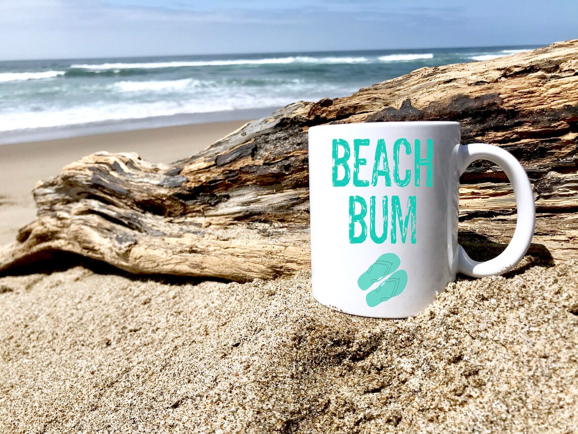 Beach Bum Coffee Mug / Beach Decor / Gift for Beach Lover / - Etsy