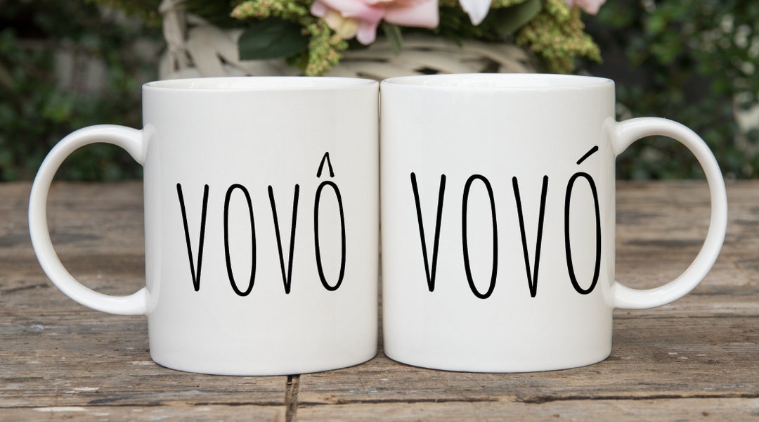 Vovó and Vovô Coffee Mug Set / Gift for Grandparents From Grandson ...
