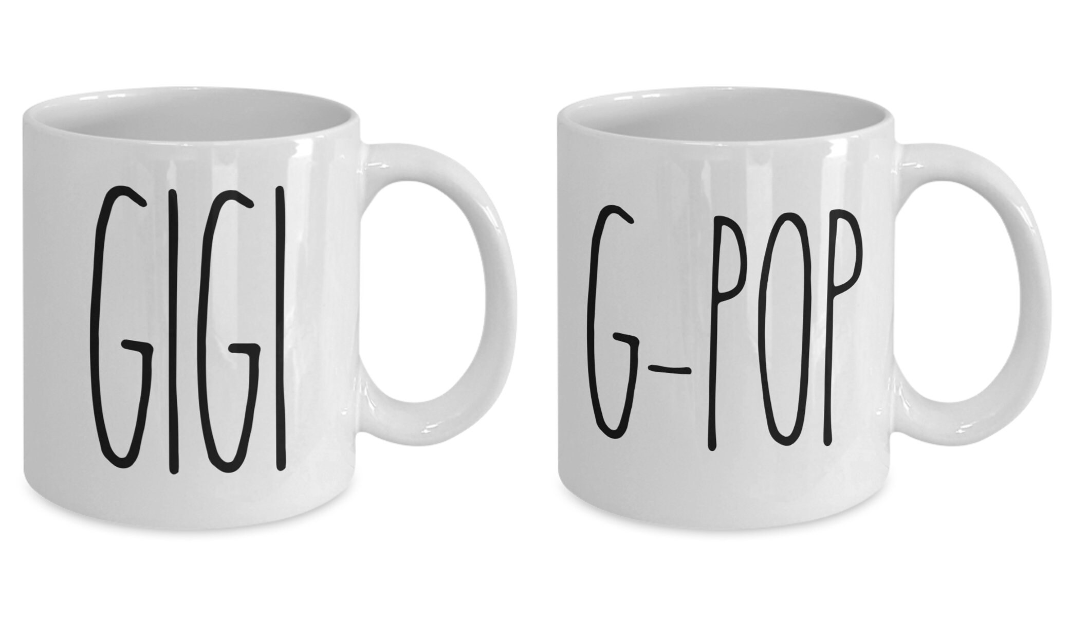 Gigi and G-pop Coffee Mug Set // Gift for Grandmother and Grandfather ...