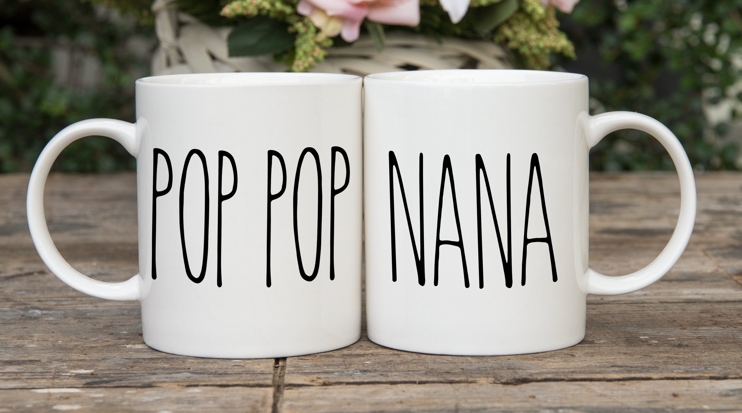 Nana and Pop Pop Coffee Mug Set / Gift for Grandparents From | Etsy