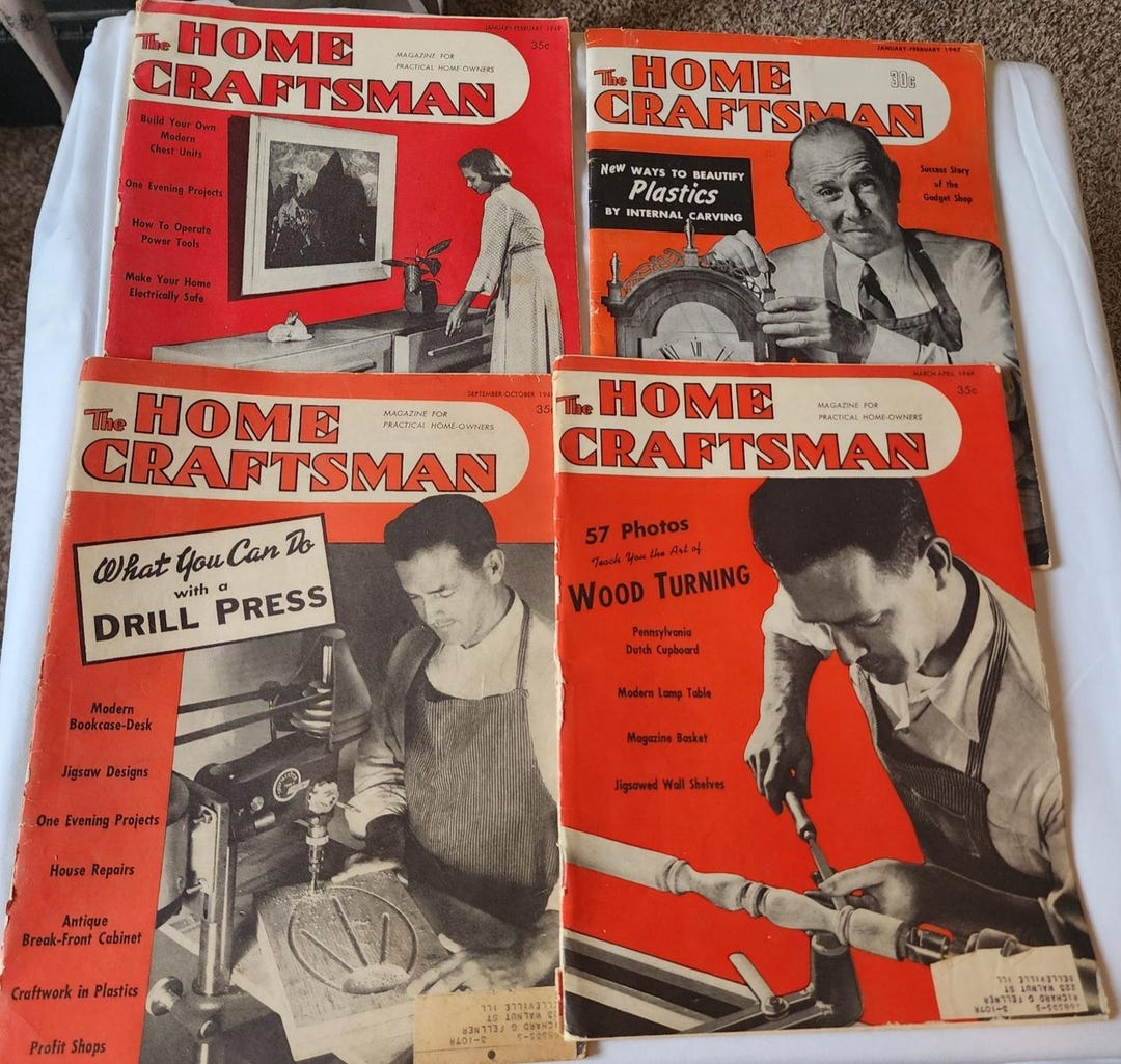 Lot of 15 VTG Home Craftsman Magazines 1949–1957 Mid-century DIY ...