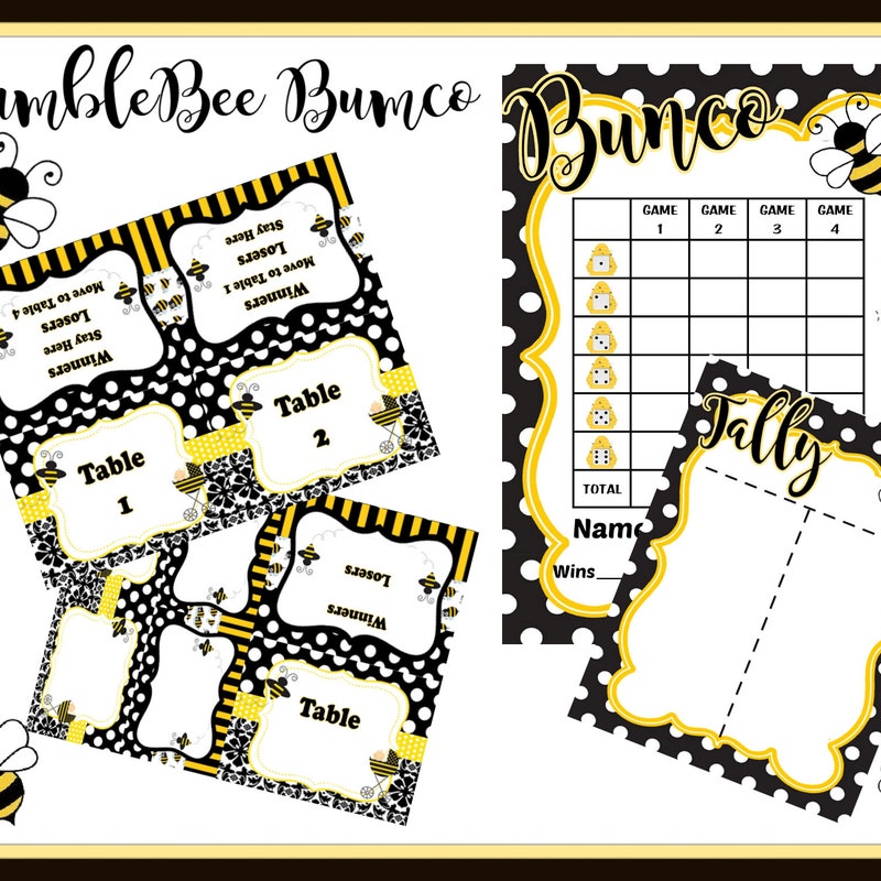 Bee Bunco Decor - Etsy