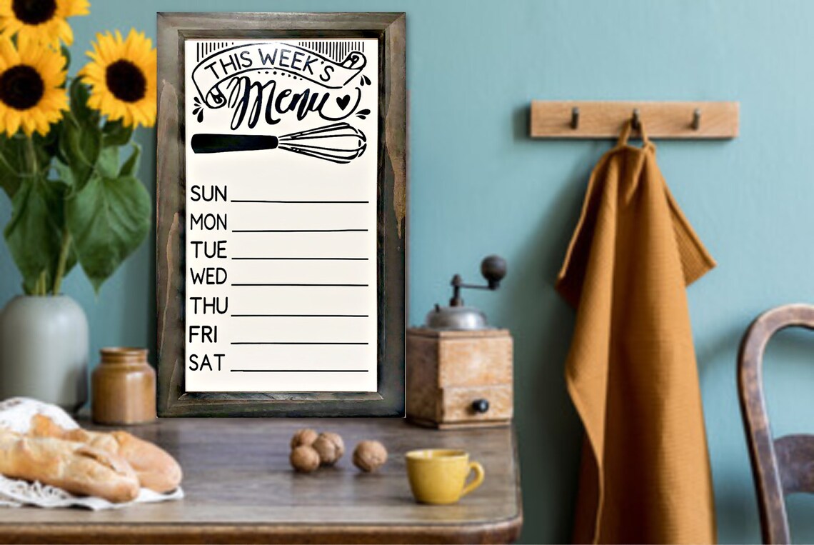 Rustic Hanging Custom Framed Menu Whiteboard Perfect for the - Etsy