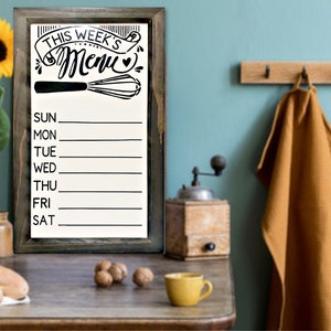 Rustic Hanging Custom Framed Menu Whiteboard - Perfect for the ...