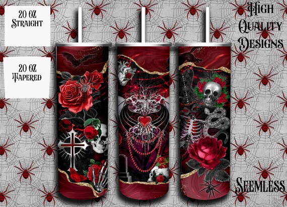 Vampire Skulls With Roses