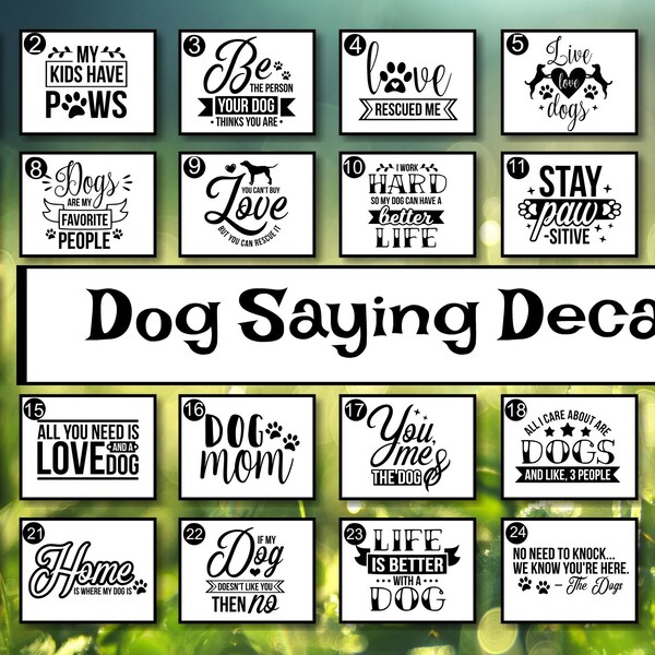 Vinyl Dog Decal - Etsy