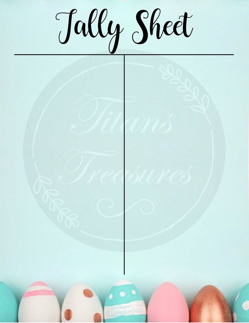 Easter Bunco Score Cards Table Tents Tally Sheet & Prize | Etsy