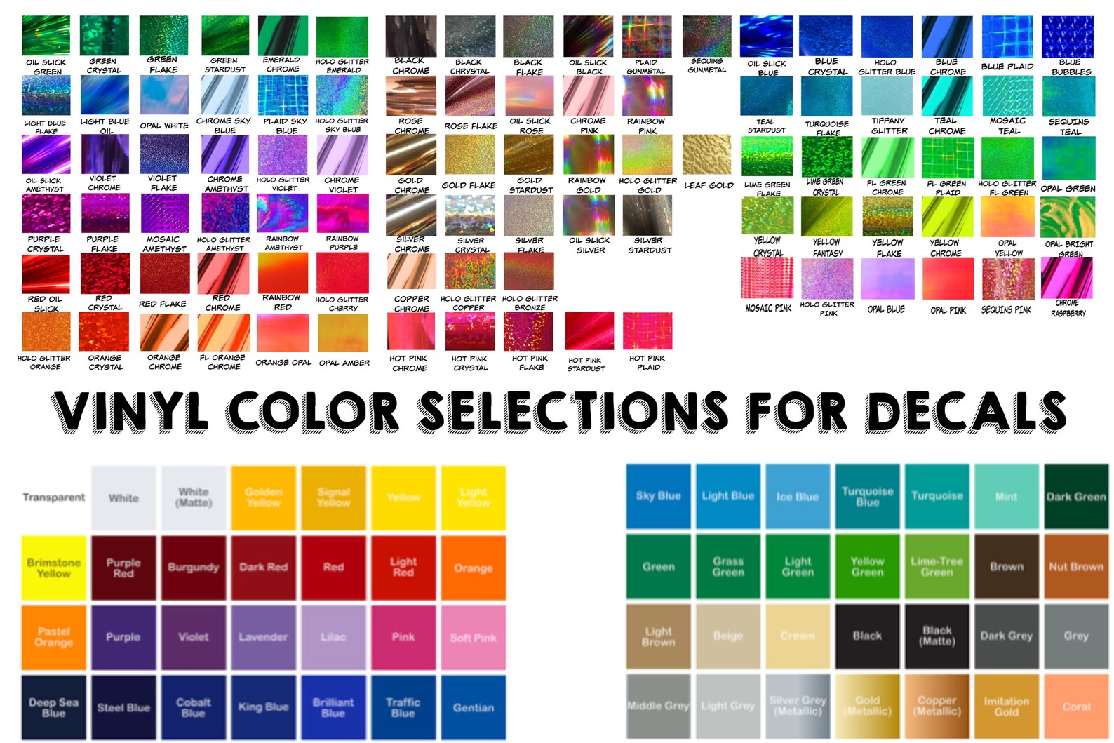 Create Your Own Custom Vinyl Decal Specialty Permanent Vinyl | Etsy