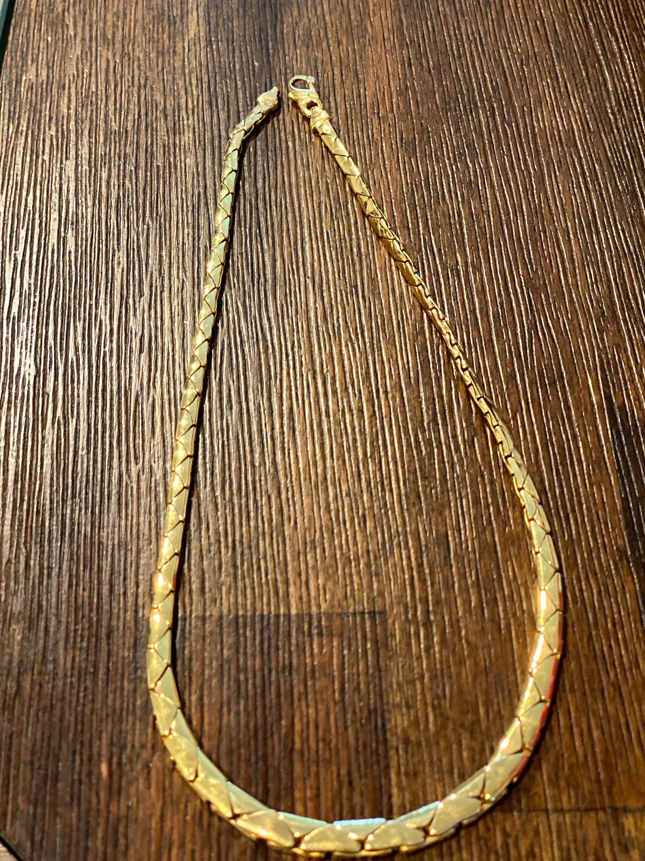 Vintage 18k Italian Graduated Triangle Links Chocker - Etsy