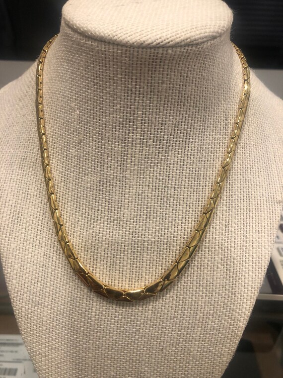 Vintage 18k Italian Graduated Triangle Links Chocker - Etsy