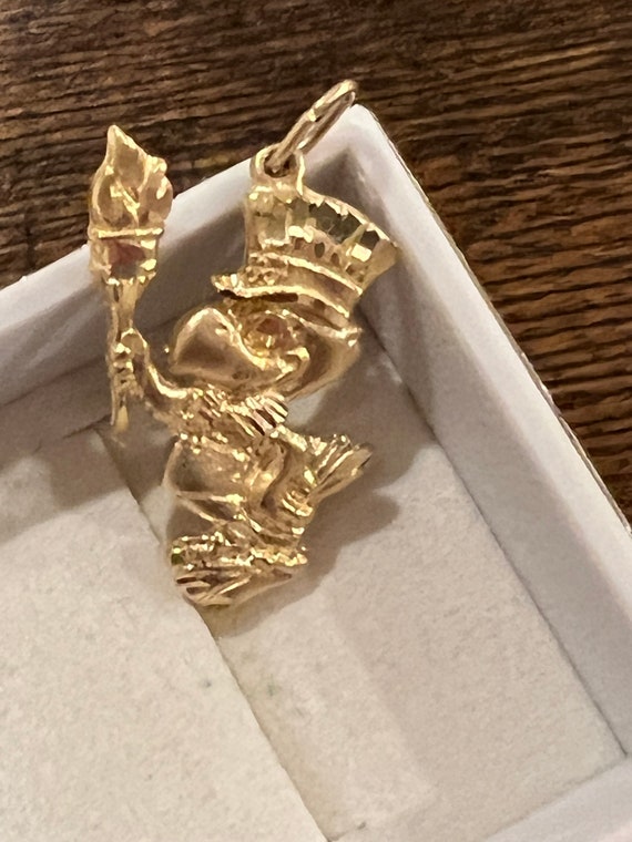 vintage olympic torch pendant - Gem