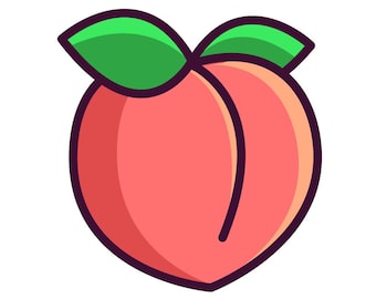 Perzik cartoon svg - Etsy Nederland