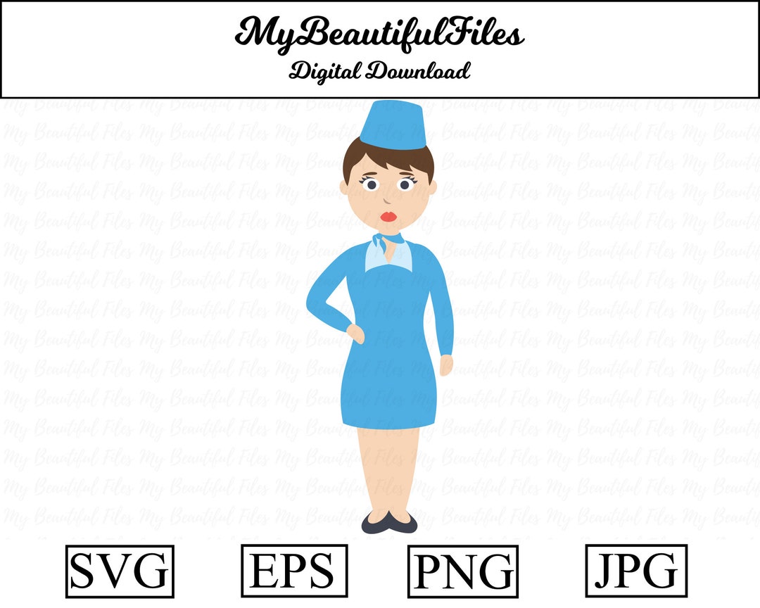 Stewardess SVGPNG Digital Download Stewardess File for - Etsy