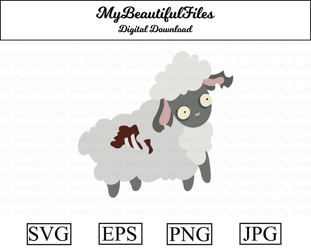Zombie Sheep SVGPNG Digital Download Sheep File for - Etsy