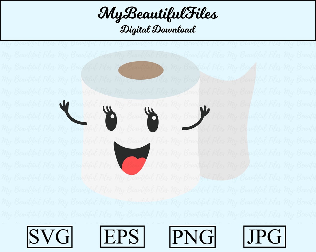 Toilet Paper SVG,PNG Digital Download Toilet Paper File for Printable ...