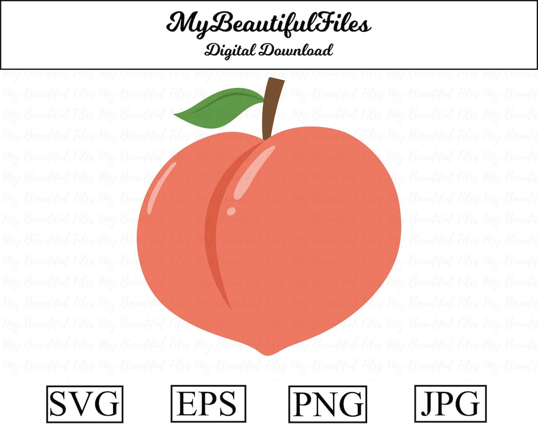 Peach SVGPNG Digital Download Peach File for Printable - Etsy
