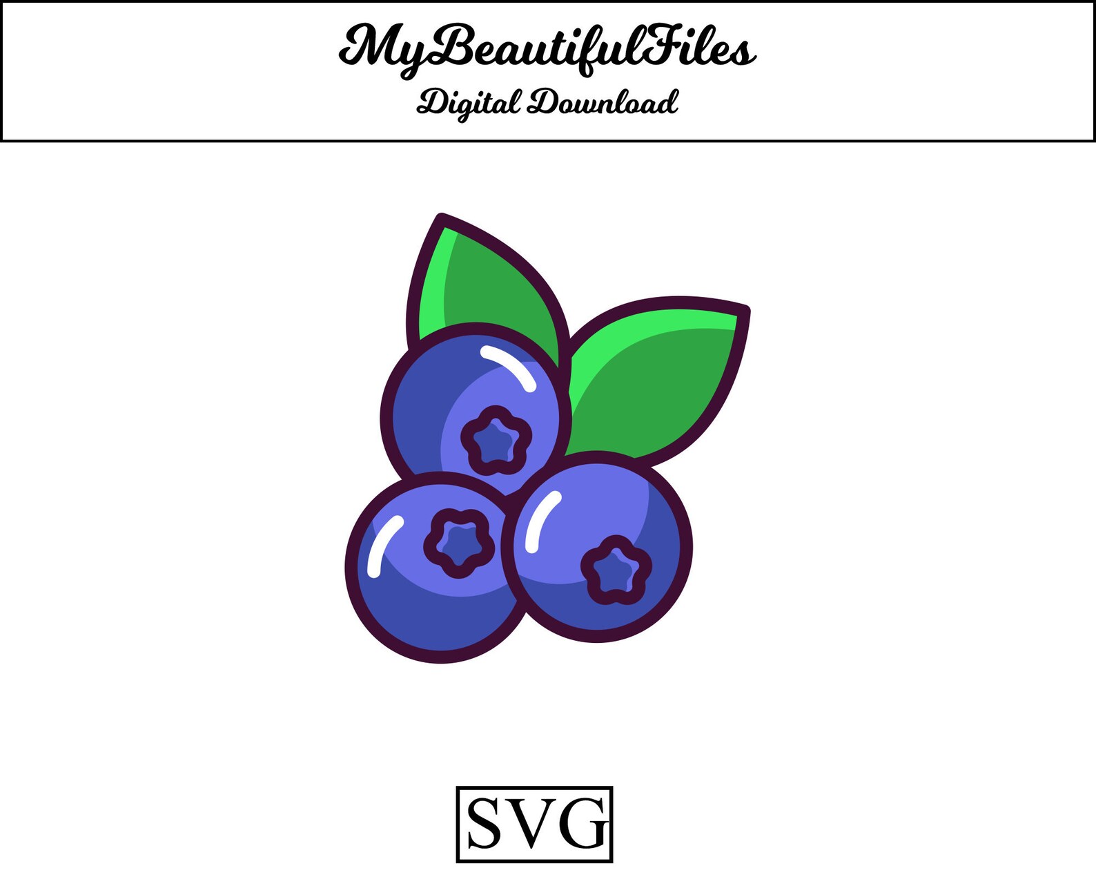 Blueberry SVG Digital Download blueberry File for | Etsy