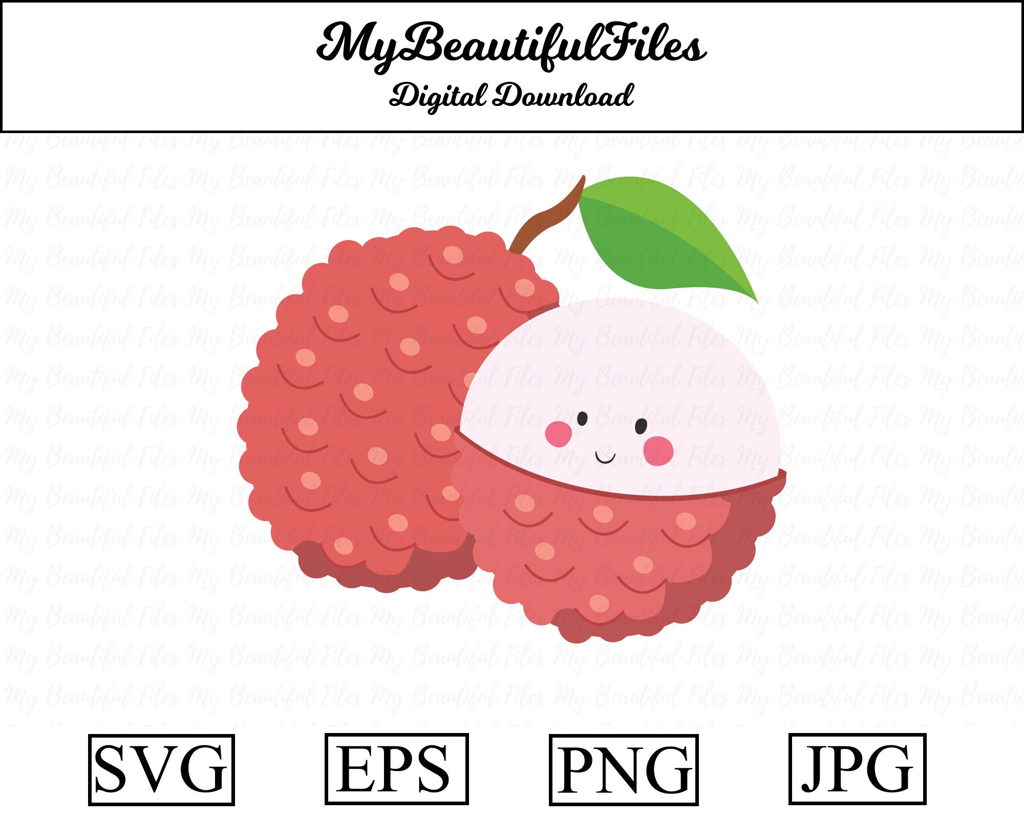Cute Lychees SVG PNG Digital Download Cute Lychees File - Etsy