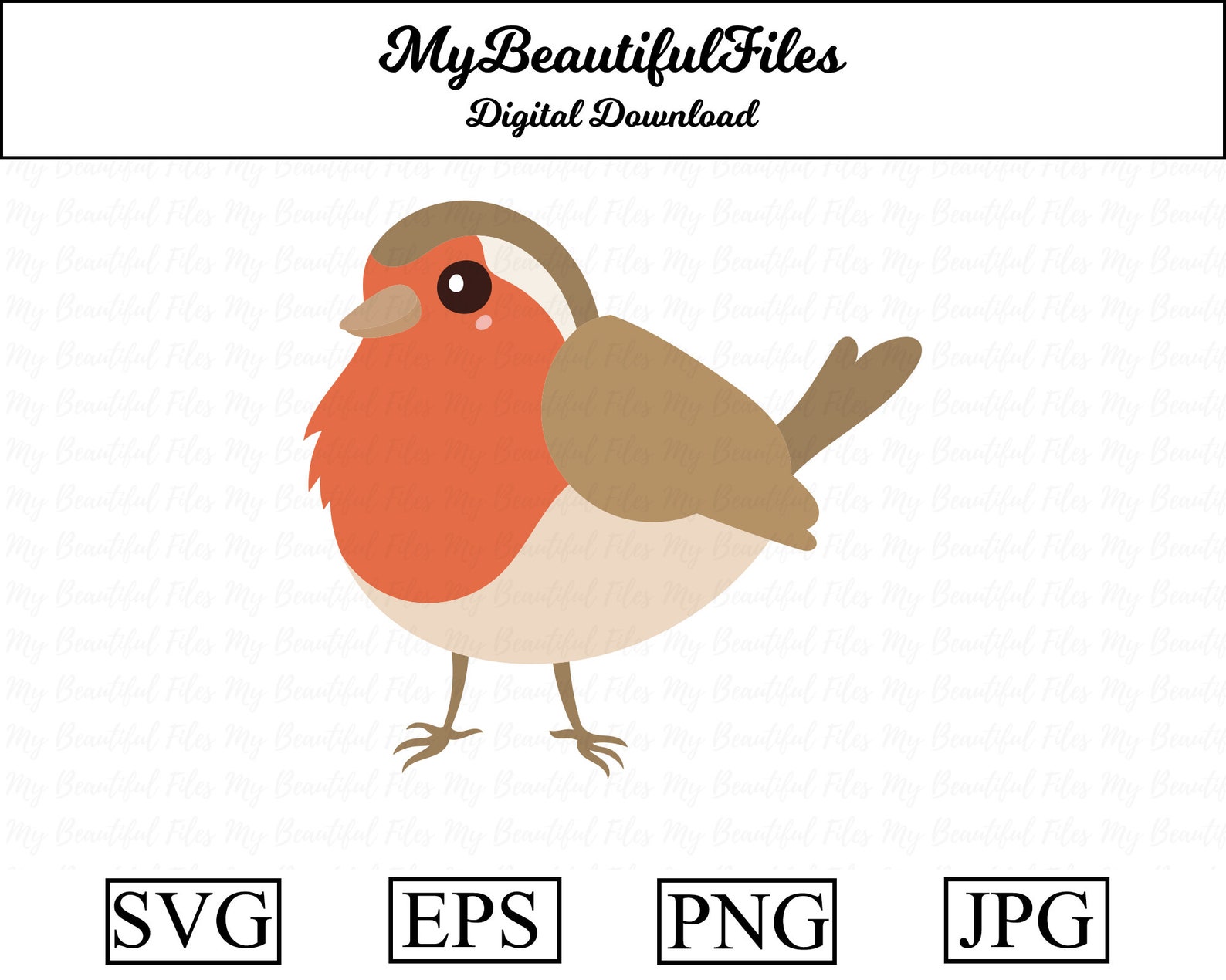 Robin SVGPNG Digital Download Cute Robin File for - Etsy